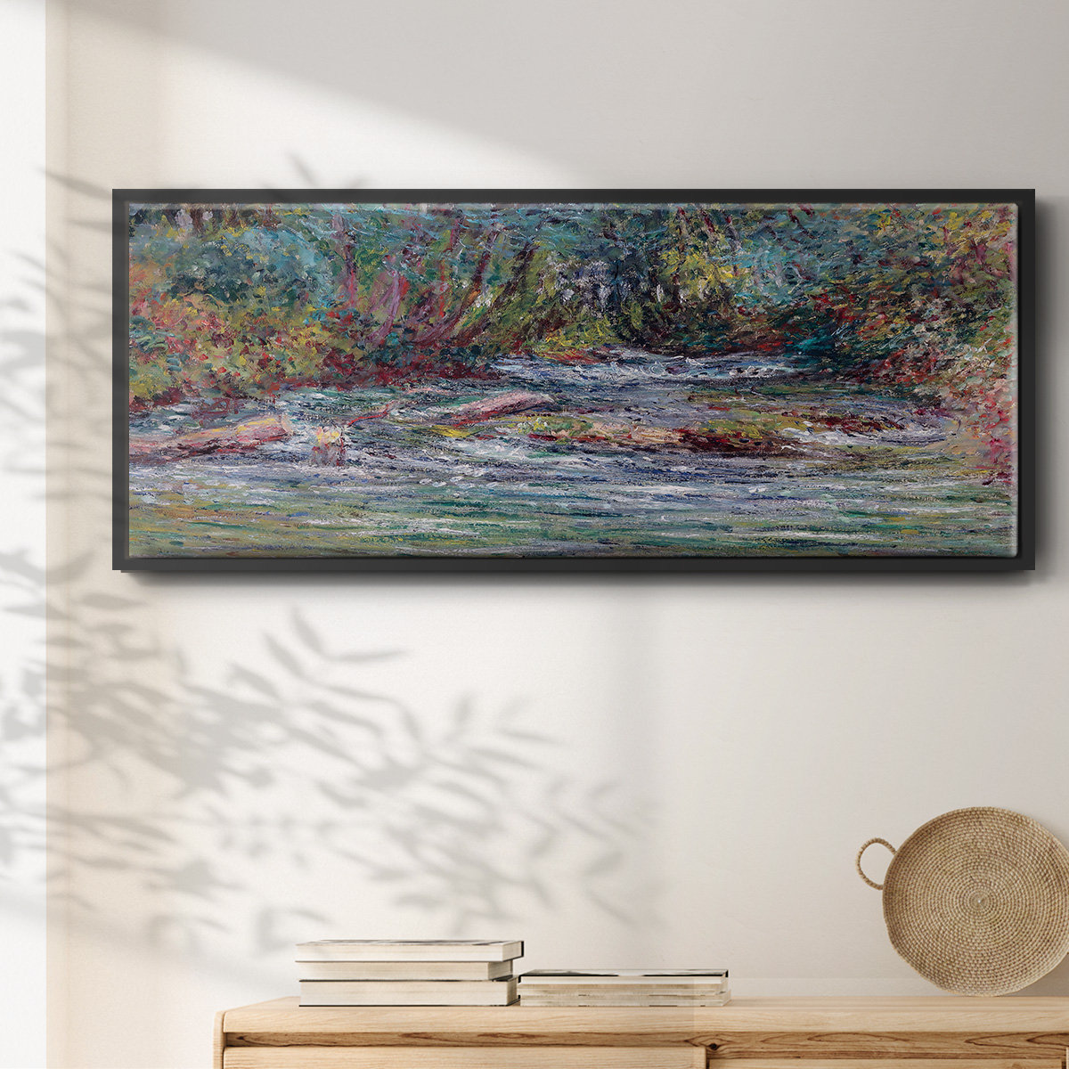 Wildon Home® The River of Epte at Giverny, Summer, 1884 - Framed Canvas_222MONETWC - Wayfair Canada